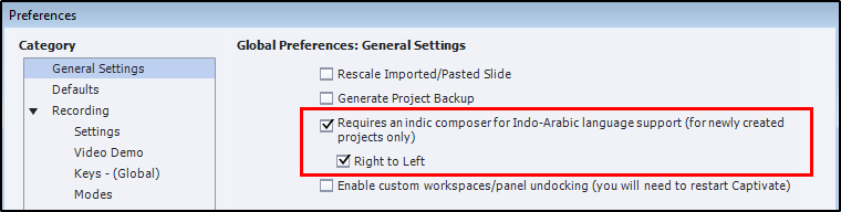 Setting Project Preferences In Adobe Captivate Classic